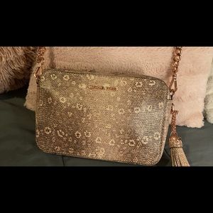 Bags | Pink Snakeskin Michael Kors Crossbody Handbag | Poshmark